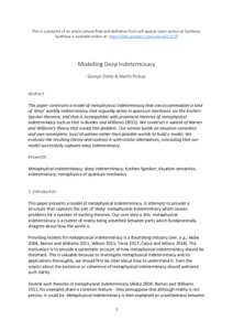 Modelling Deep Indeterminacy - PhilSci-Archive